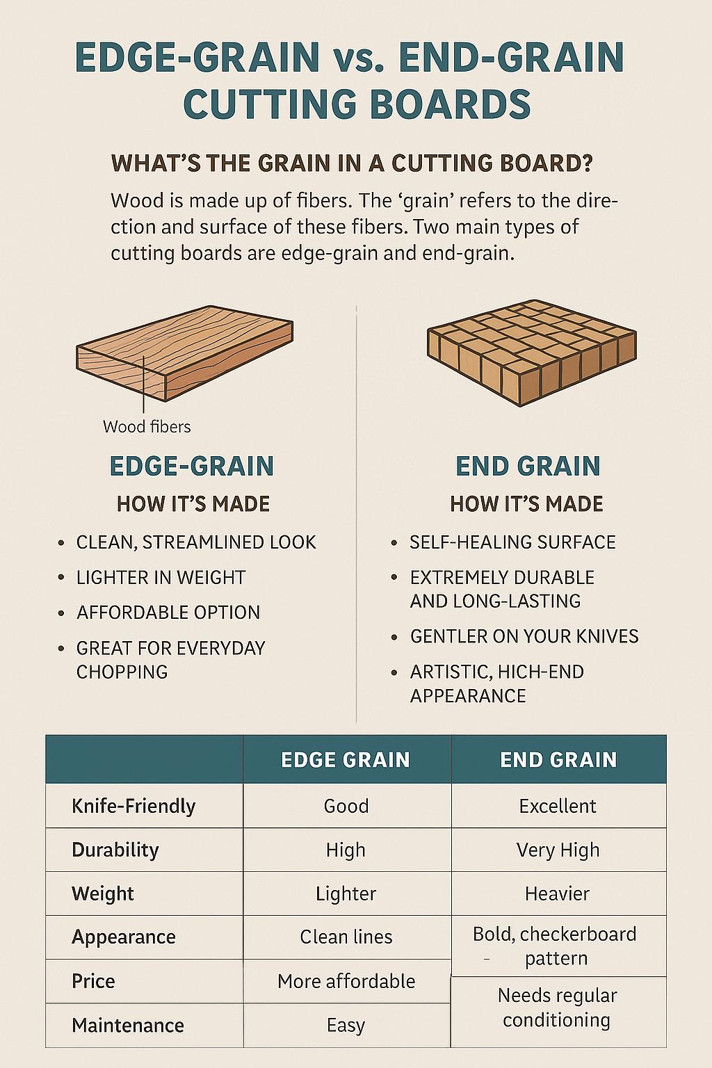Edge-Grain vs. End-Grain Cutting Boards – What’s the Real Difference ...